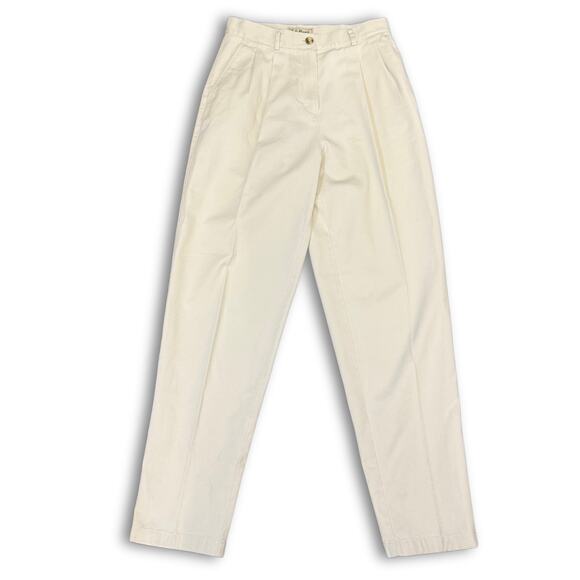 L.L. Bean | Pants & Jumpsuits | Vintage Ll Bean Cream Colored Taper Leg ...